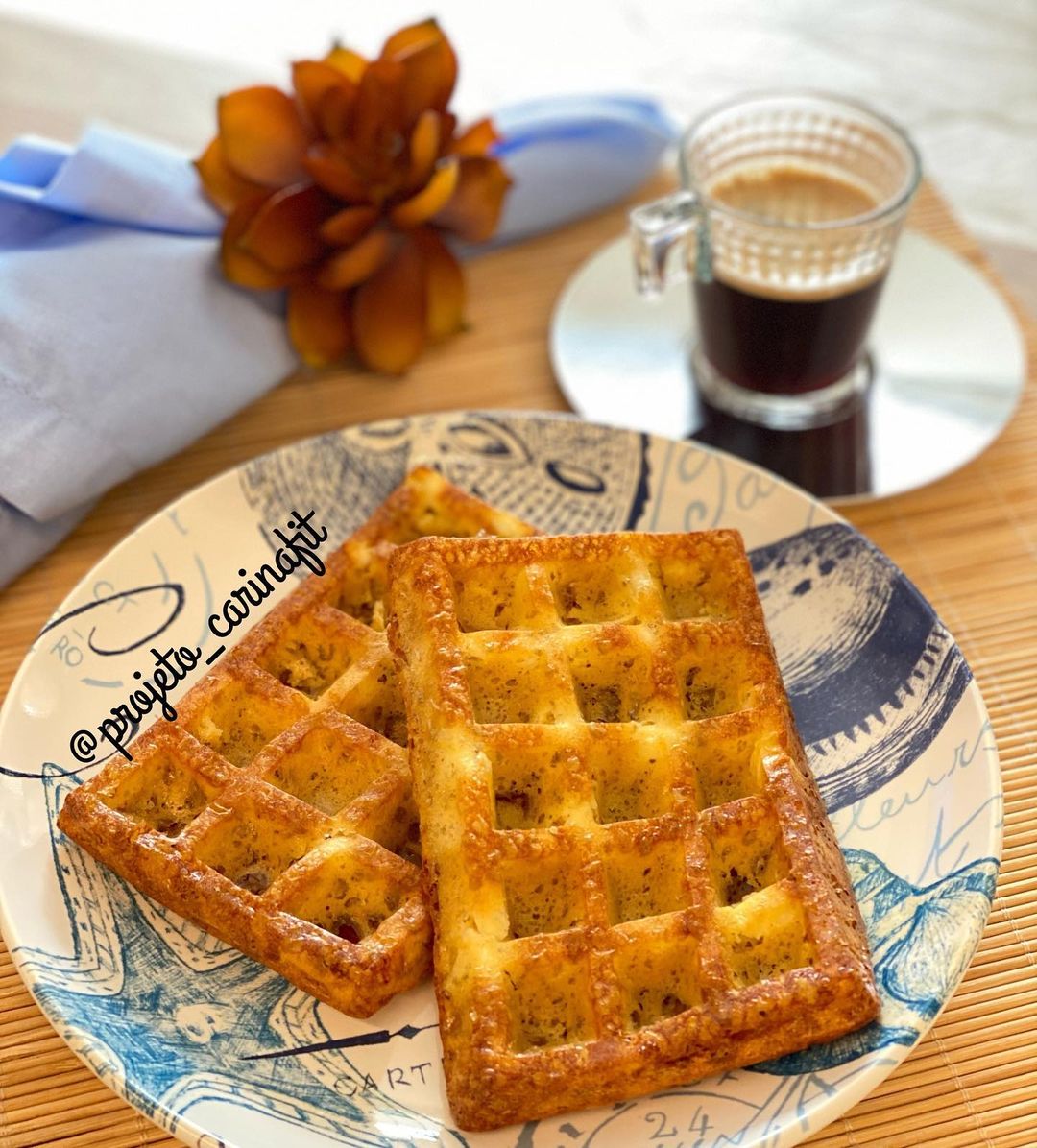 Waffle com Queijo - feito com Zaya Flour